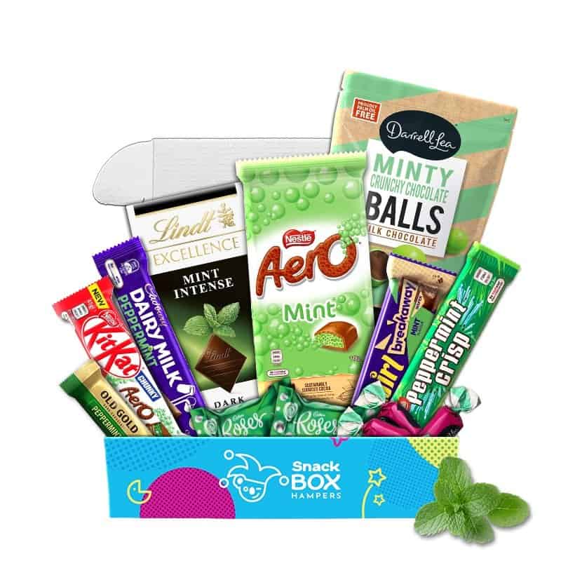 Mint Chocolate Gift Box Hamper - Medium Snack Box Hampers Mint Chocolate Gift Box Hamper - Medium Snack Box Hampers